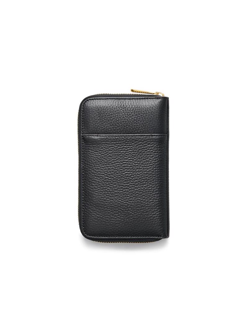 Siyah ECCO Wallet Zipped Pebbled Leather | Ecco